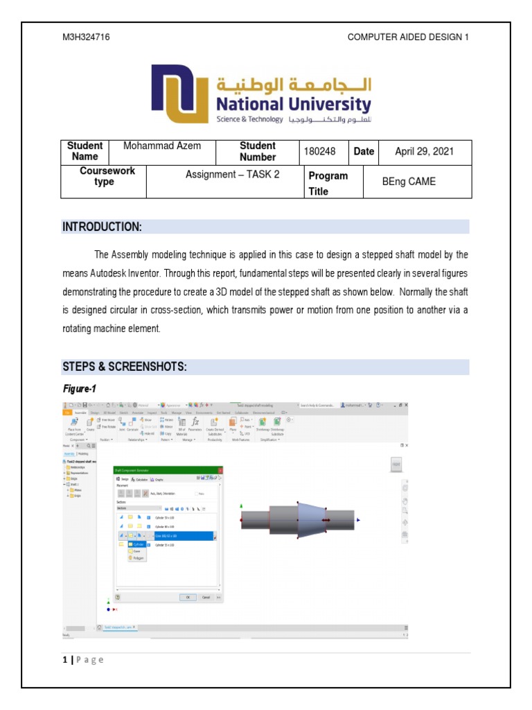 Stepped Shaft Design and Stress Analysis Using Inventor Pro | PDF