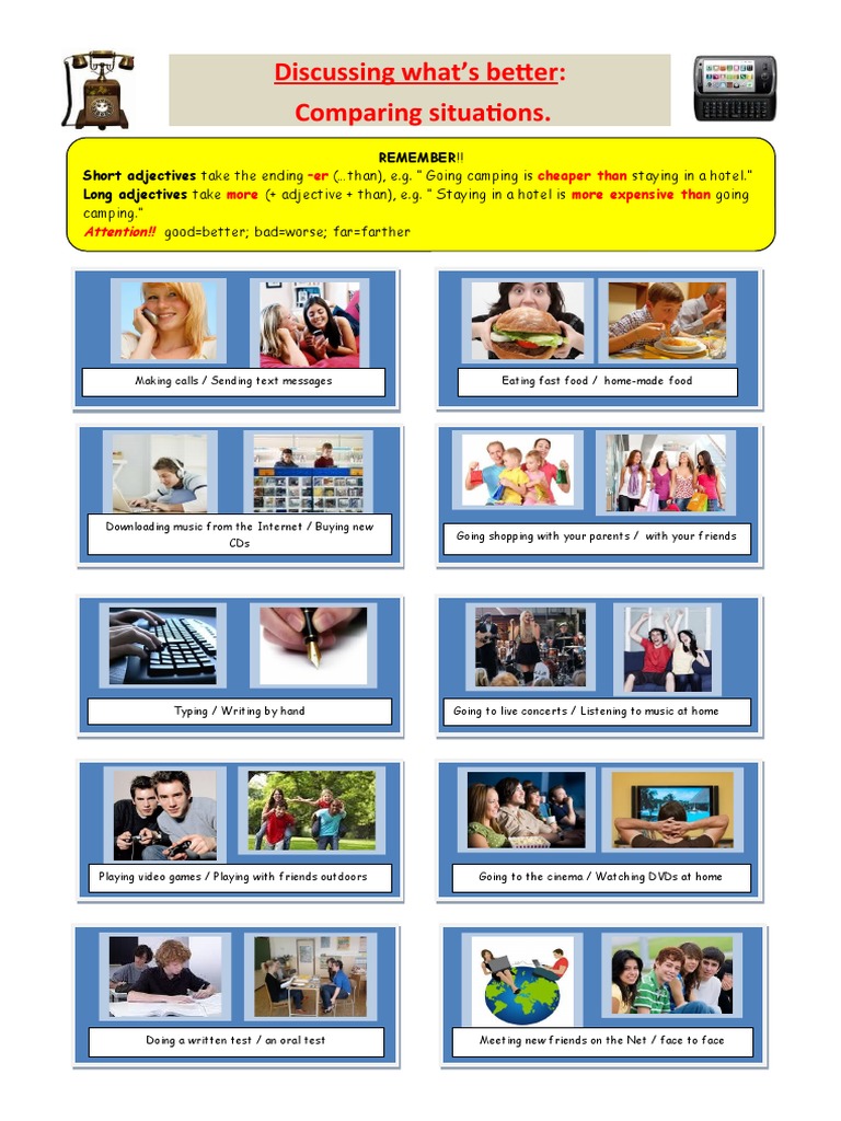 Comparing Situations Discussing Whats Better - 41015 | PDF