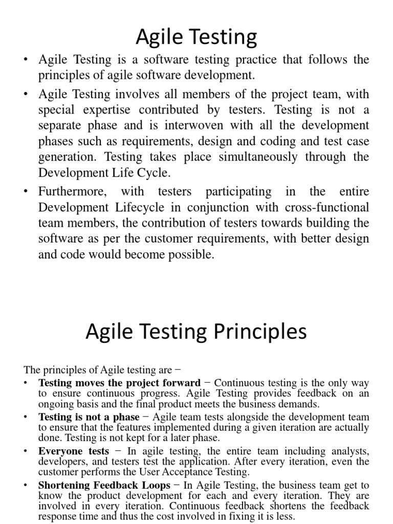 Unit-6 Agile 7TH Sem Cse | PDF | Software Testing | Agile Software ...