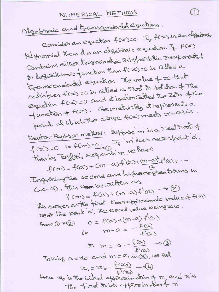 Unit-4 Numerical Methods-1 | PDF Unit-4 Numerical Methods-1 | PDF