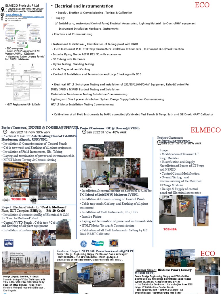 ELMECO - Elect & C&I Works Jan2023 | PDF | Electrical Substation ...