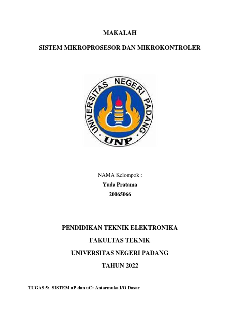 Yuda Pratama - 20065066 - TUGAS 5. Sistem UP Dan UC - Basic IO | PDF