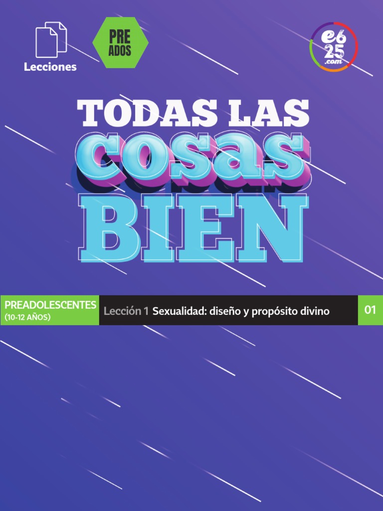 Lecciones Todas Las Cosas Bien Pre 01 | PDF | Dios | Amor