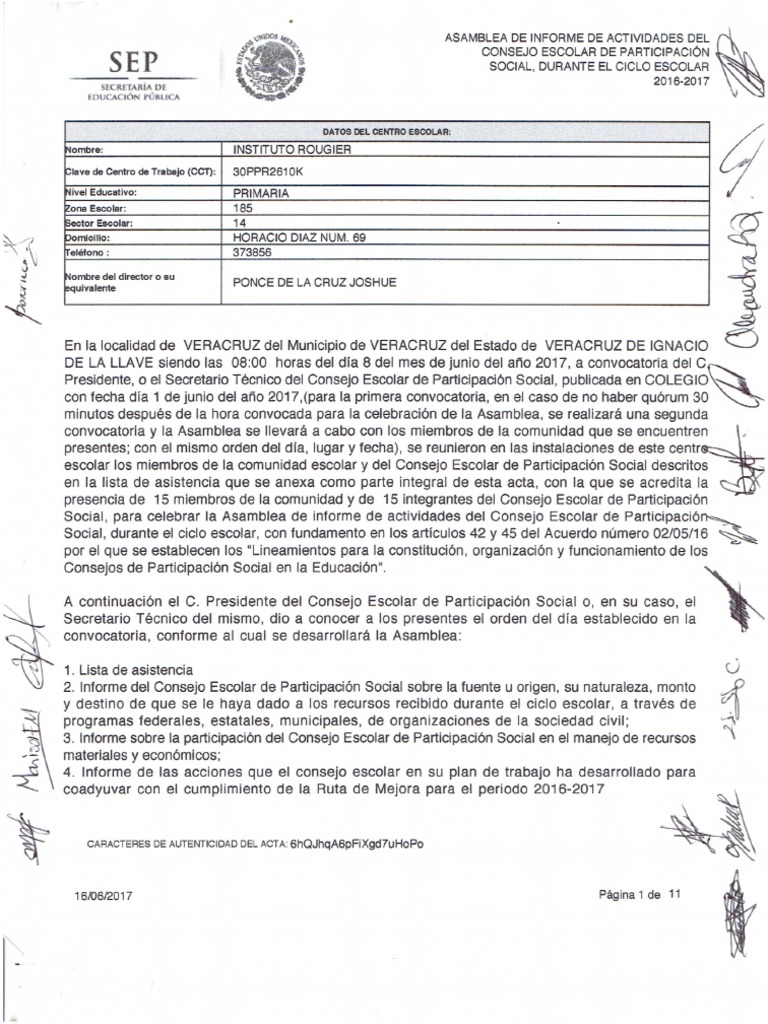 Consejo Escolar Participación Social SEP | PDF