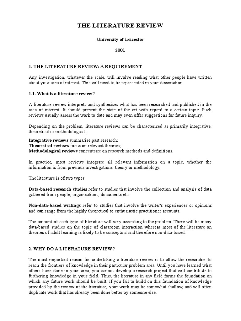 Conducting a Literature Review | PDF