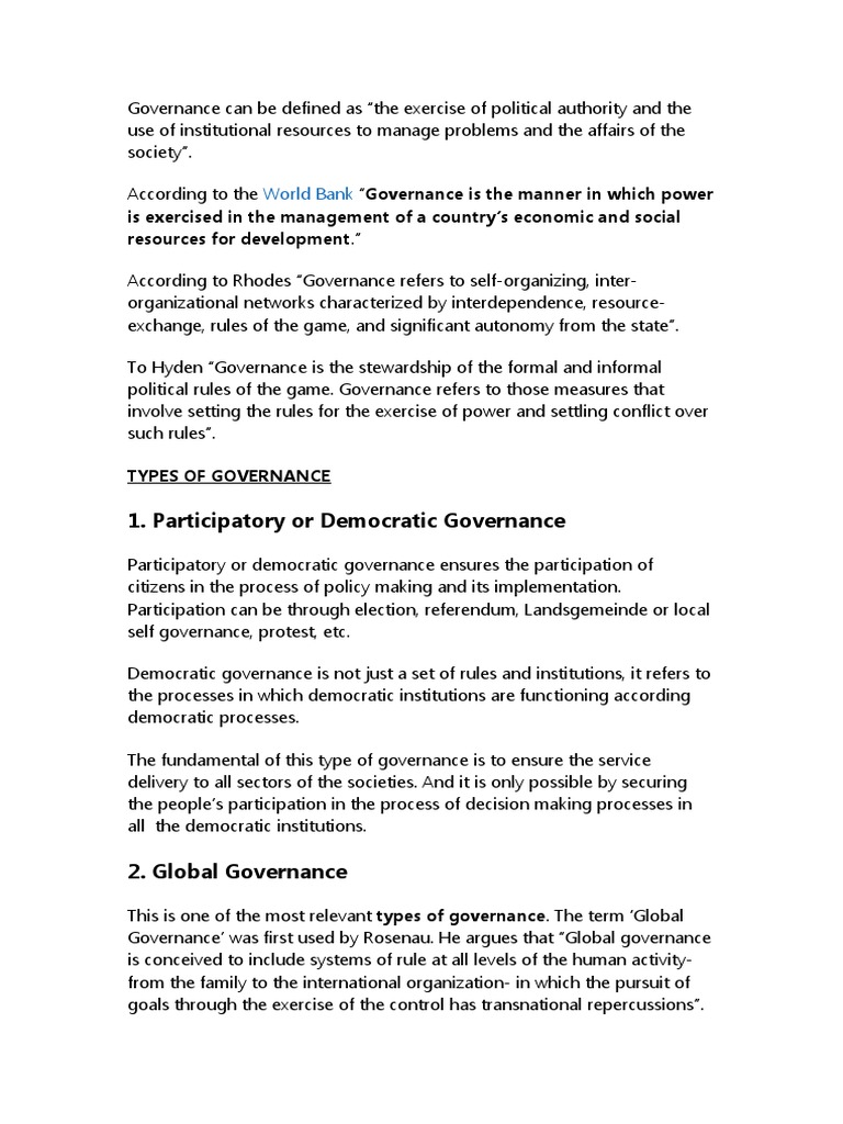 Governance DEFINITION | PDF | Financial Risk | Governance