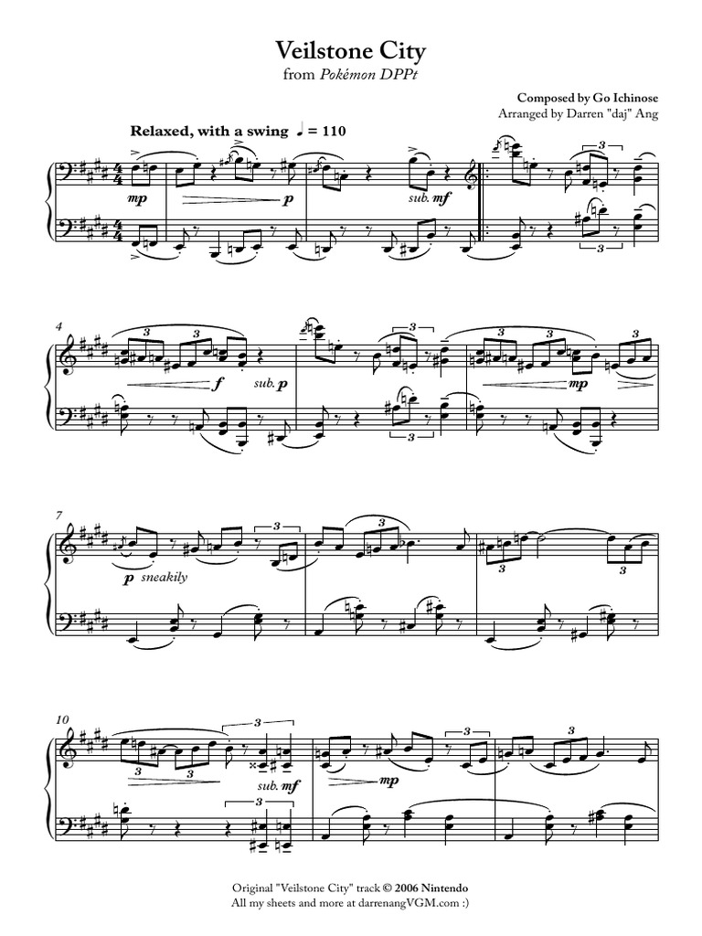 Veilstone City Theme (Full Score) | PDF