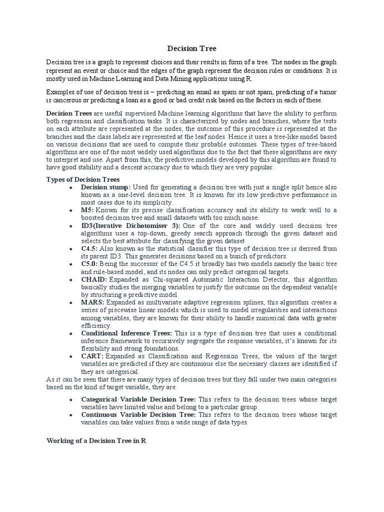 Introduction to Decision Trees: Types, Working, and Implementation in R ...