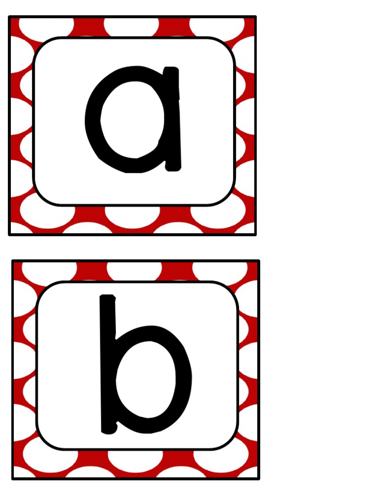 Red Polka Letters | PDF