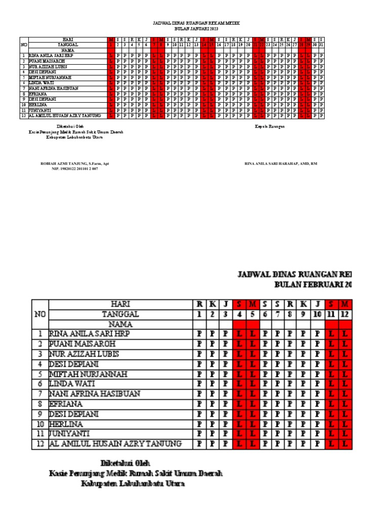 Jadwal Absen 2023 | PDF