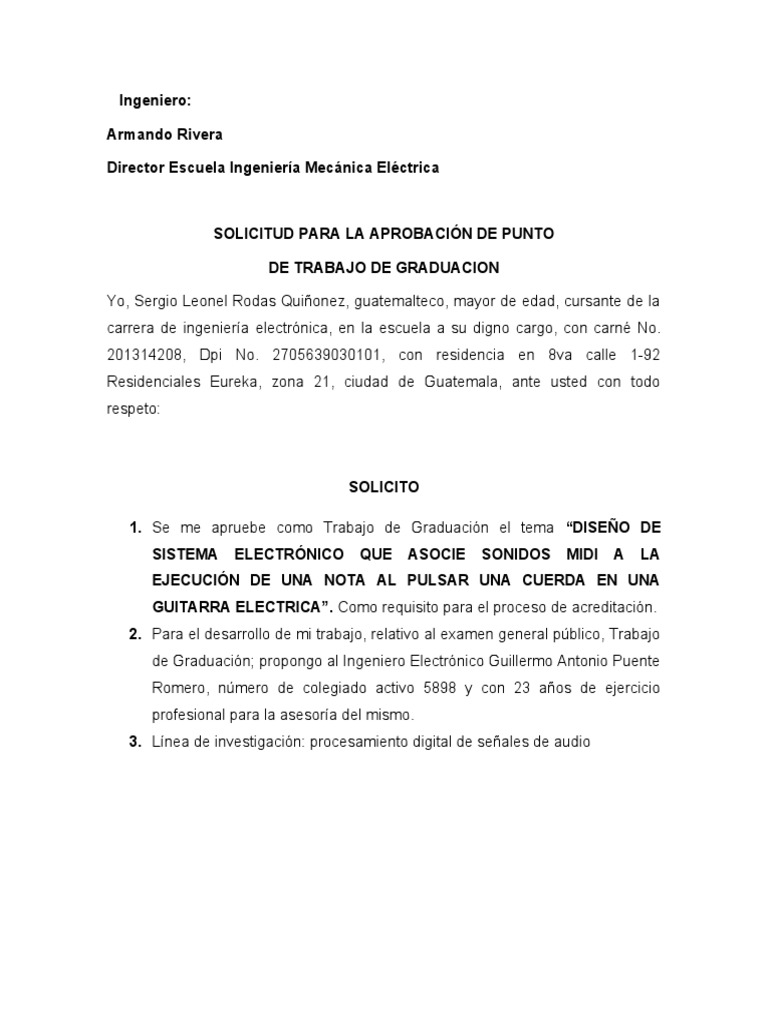 Sergio - Rodas - 201314208 - Tesis - Capitulo 1 Al 4. - ARREG. | PDF