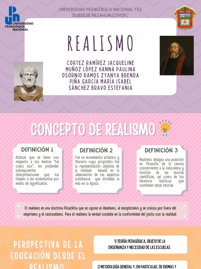 REALISMO | PDF | Realismo filosófico | Pedagogía