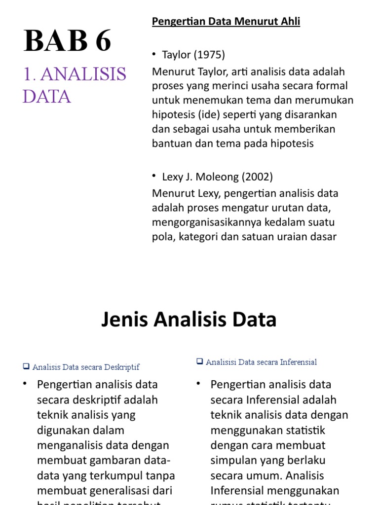 Bab 6 Analisis Data | PDF