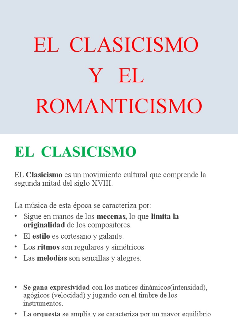 El Clasicismo | PDF