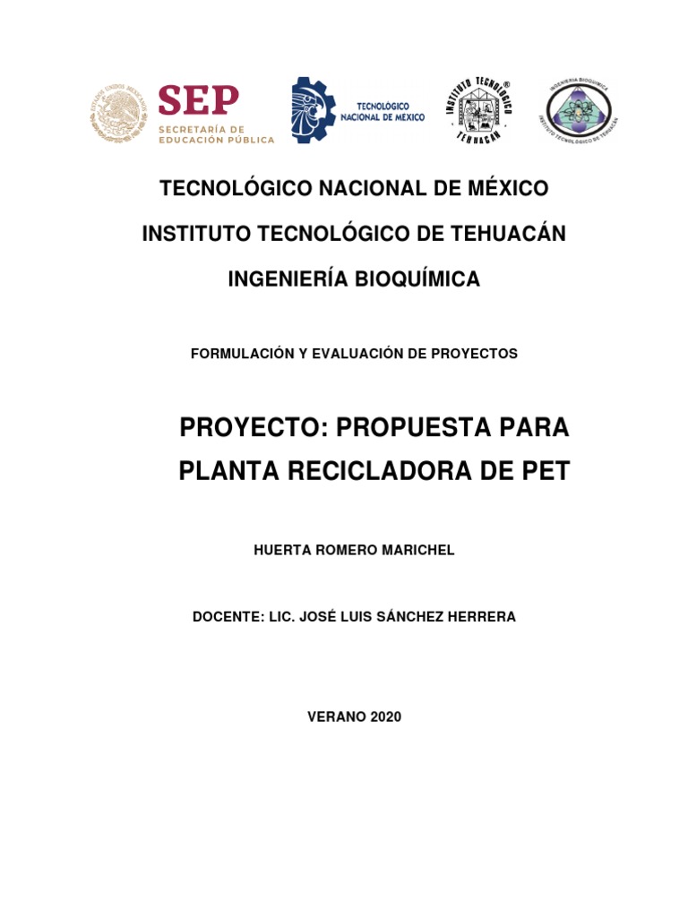 Propuesta para Planta Recicladora de Pet | PDF