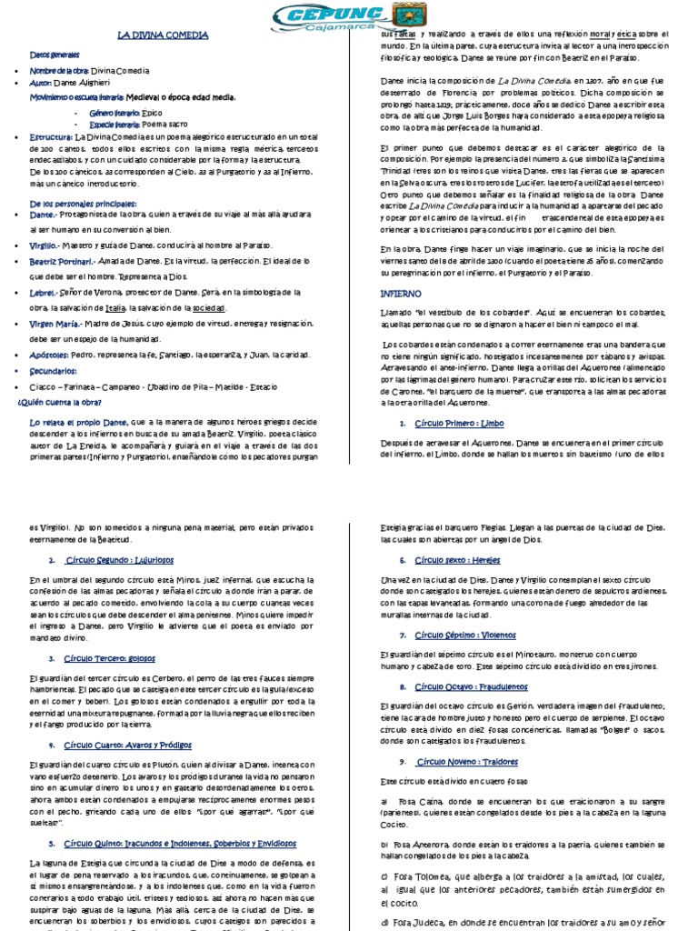 La Divina Comedia: Un viaje alegórico por el infierno, purgatorio y ...