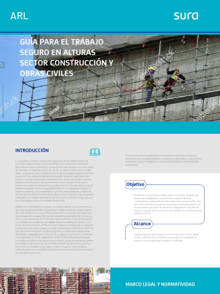 Guia 3 TrabajoSeguroAlturasSectorConstruccionrevision | PDF | Andamio | Colombia