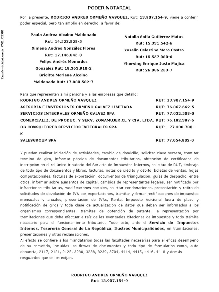 Poder General Sii | PDF | Gobierno