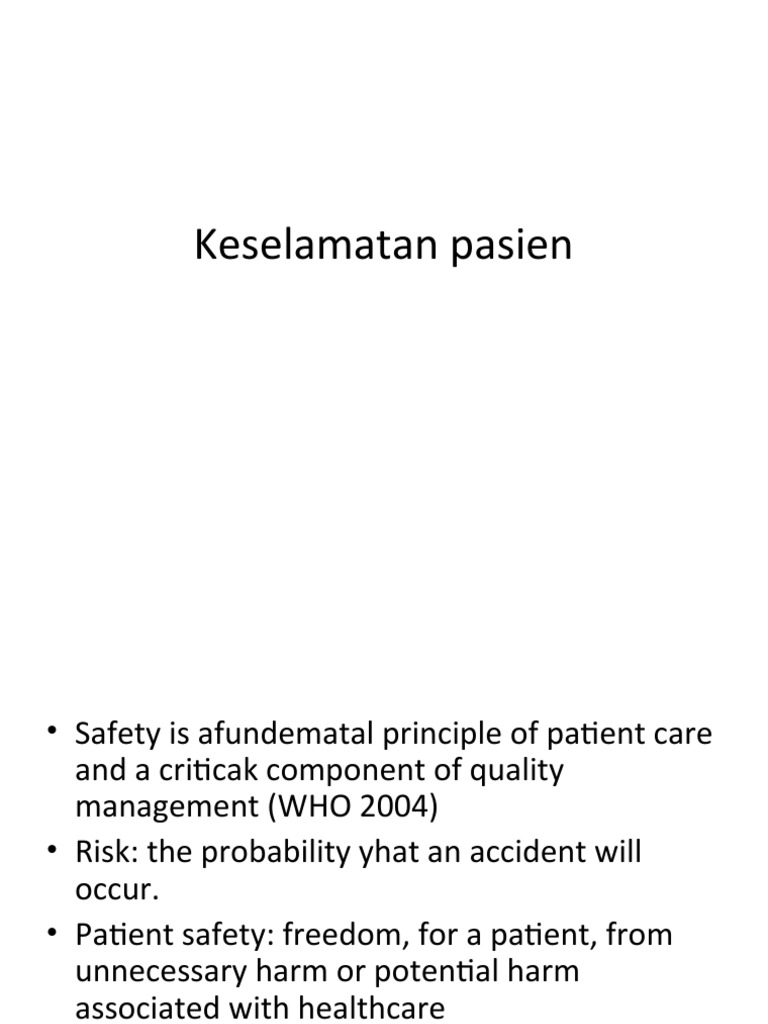 Keselamatan Pasien | PDF
