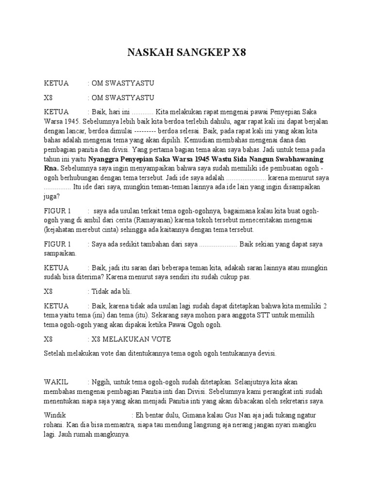 Naskah Lomba Sangkep | PDF