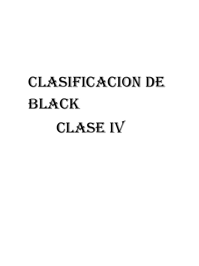 Clasificacion de Black 4 | PDF