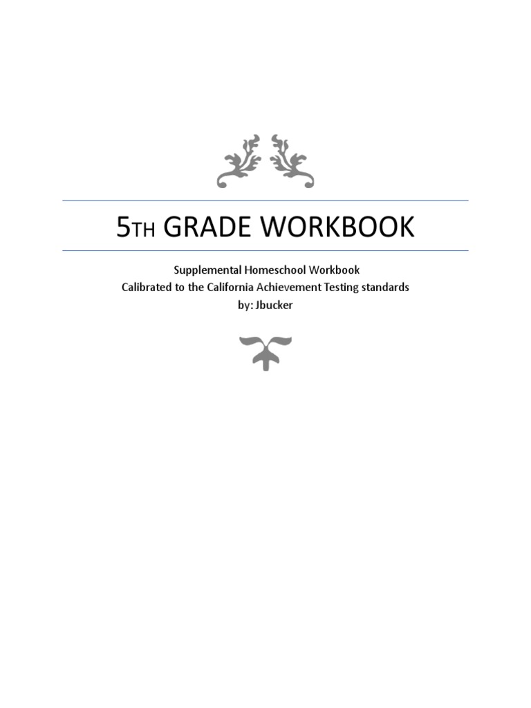 5th Grade Workbook 1 | PDF