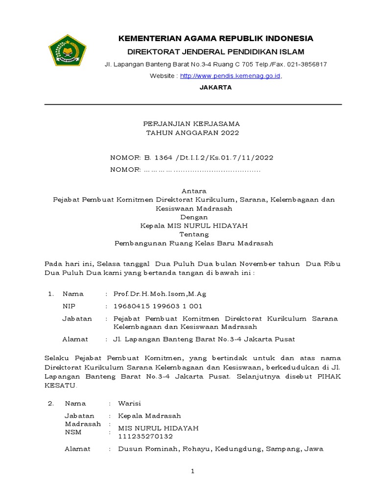 Perjanjian Kerja Sama1676905165 Pdf