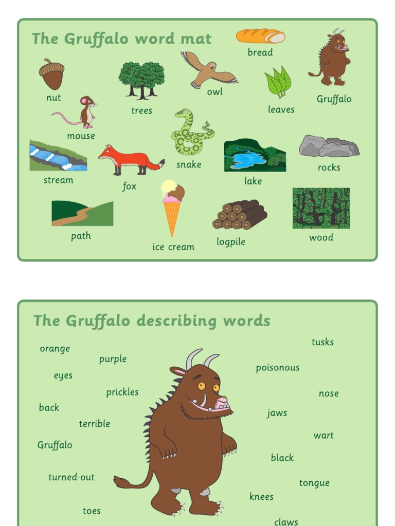 Gruffalo Word Mat | PDF
