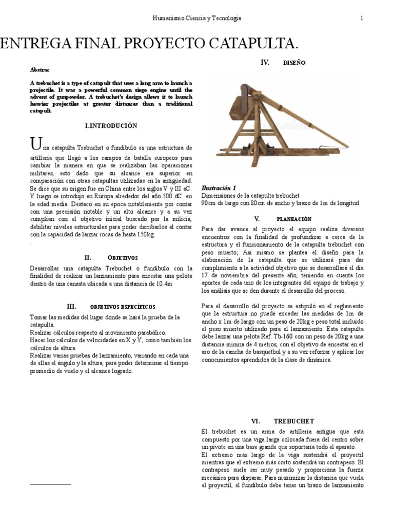 Entrega Final Royecto Catapulta | PDF