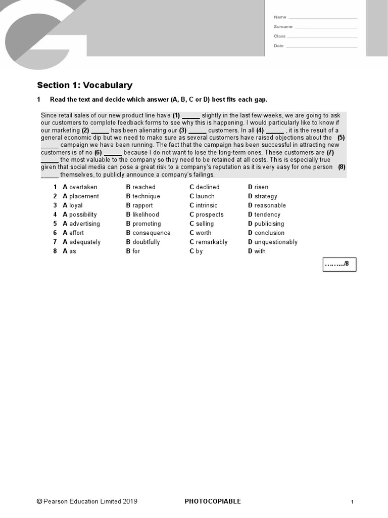 Gold C1 Advanced NE PT03 | PDF