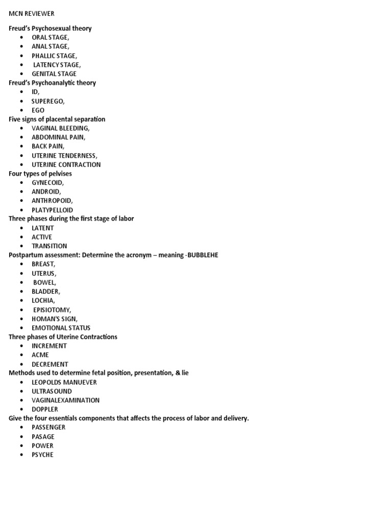 Comprehensive MCN Study Guide | PDF