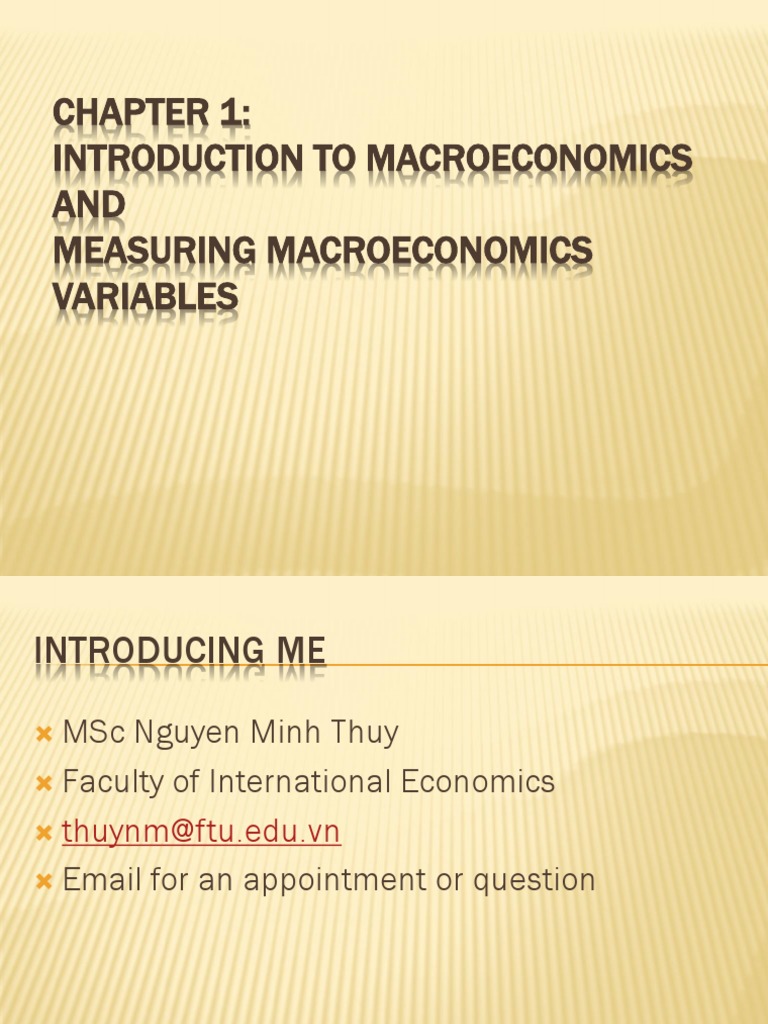 Chapter 1 Intro To Macro and Measuring Macro Variables | PDF | Cost Of Living | Gross Domestic ...