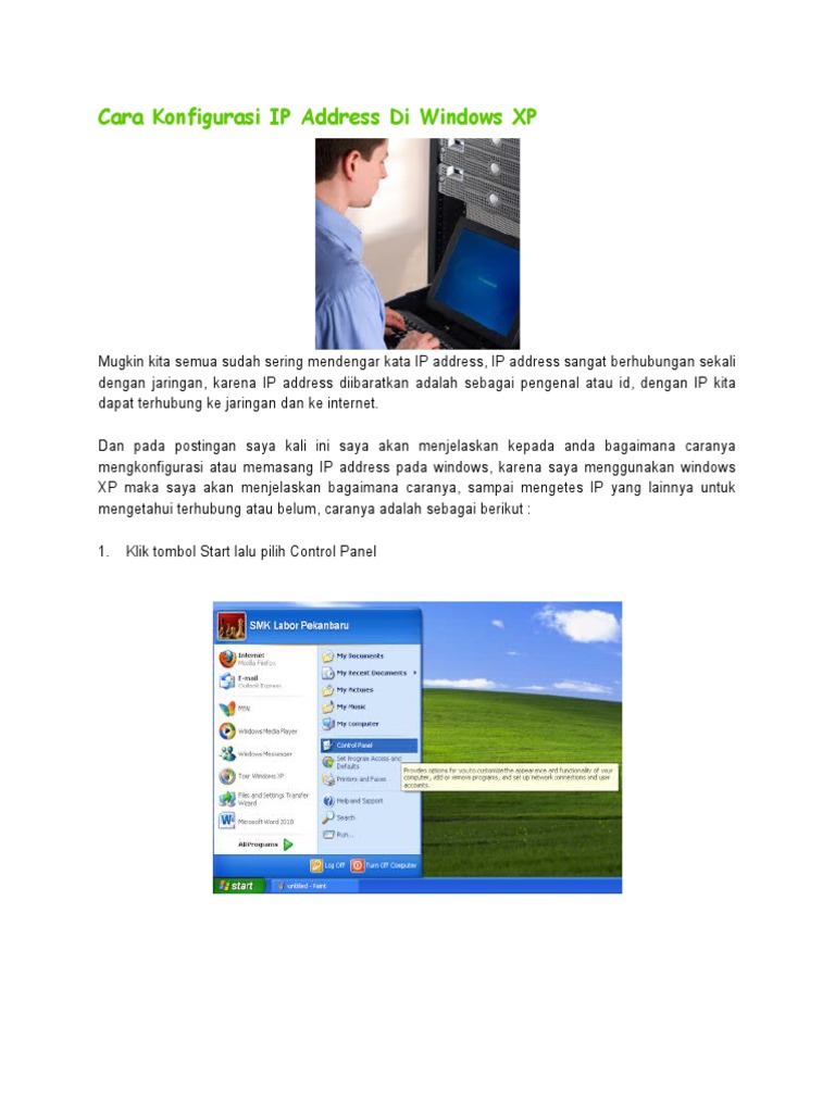Setting Ip Addres Dan Sharing Pada Wins XP Dan 7 | PDF