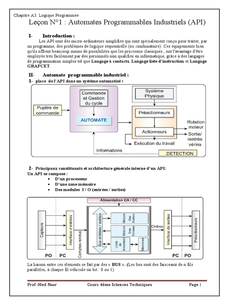 Automate Programmable 4eme | PDF | Automate programmable industriel ...