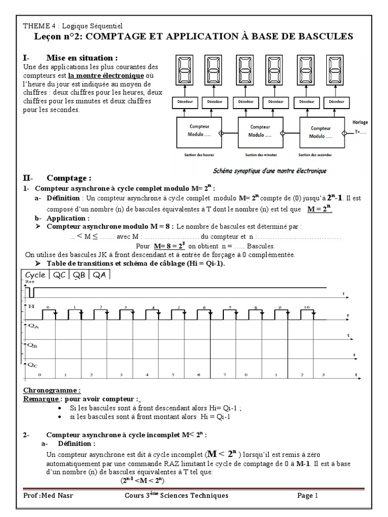Application À Base de Bascules 3eme | PDF | Circuit électronique ...