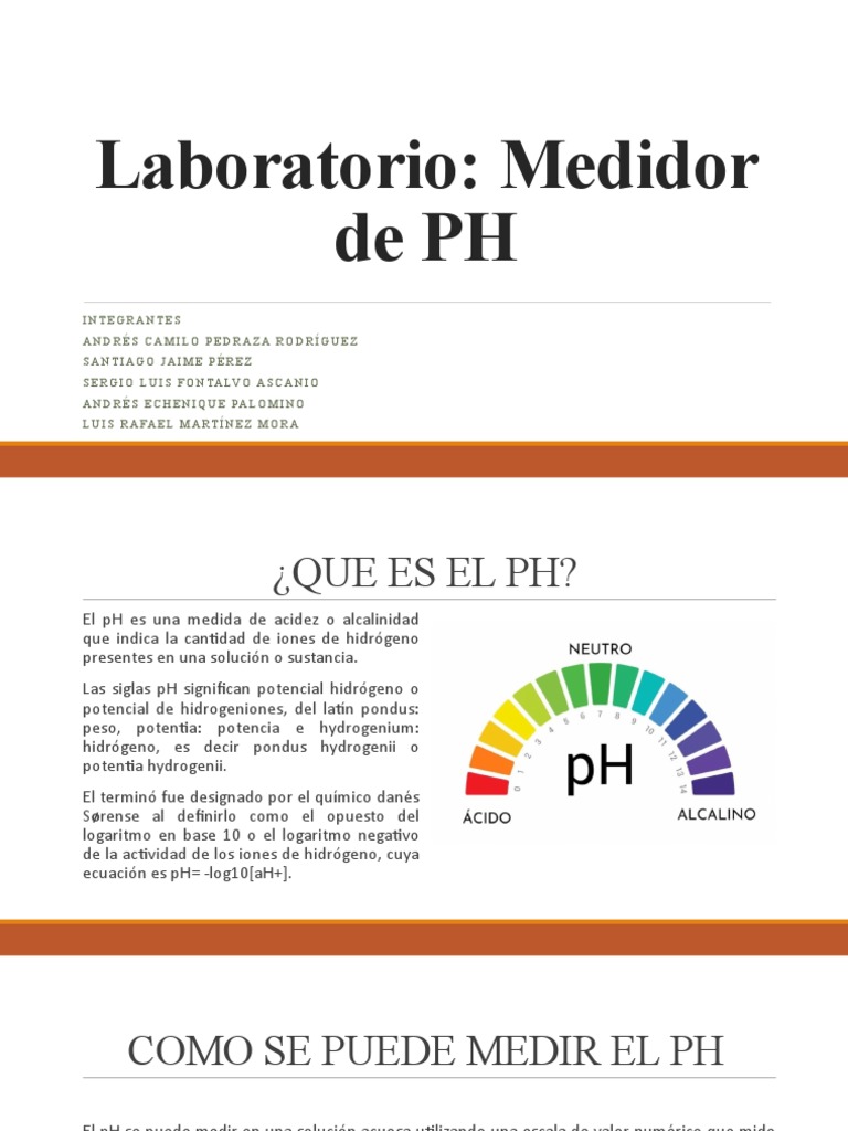 Medidor de pH: Determinación del pH de varias sustancias a través de indicadores naturales | PDF ...