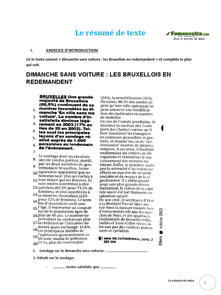 ENS - Le-Resume-De-Texte | PDF | Marée | Nombre grammatical