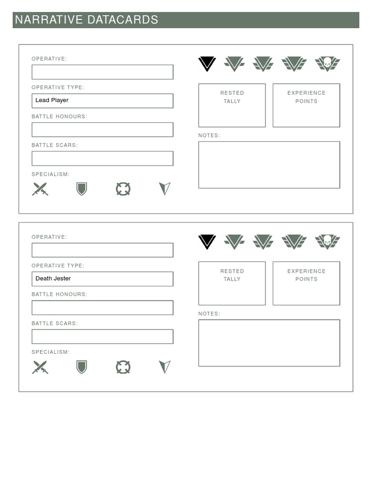 Kill Team Datacards | PDF