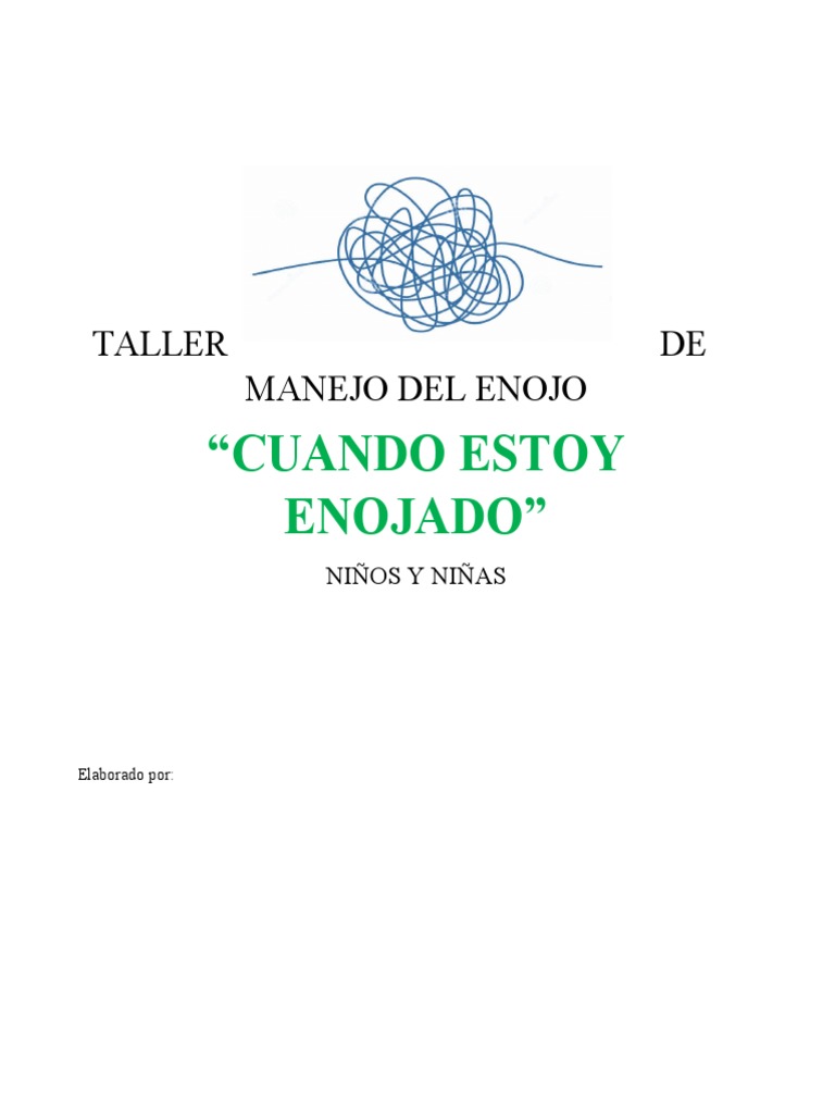 Planificación Taller MANEJO DEL ENOJO | PDF