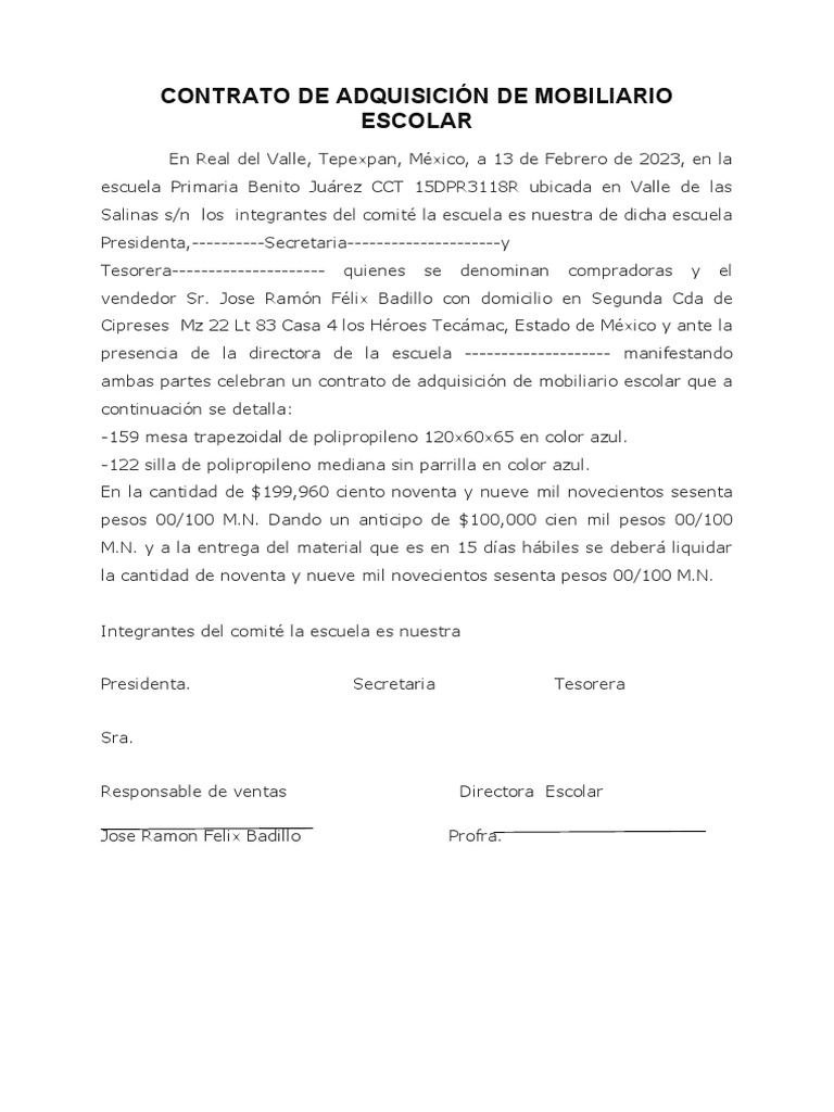 Contrato Mobiliario | PDF