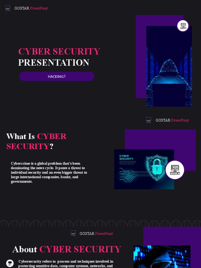 Cybersecurity Powerpoint Pdf Security Computer Security