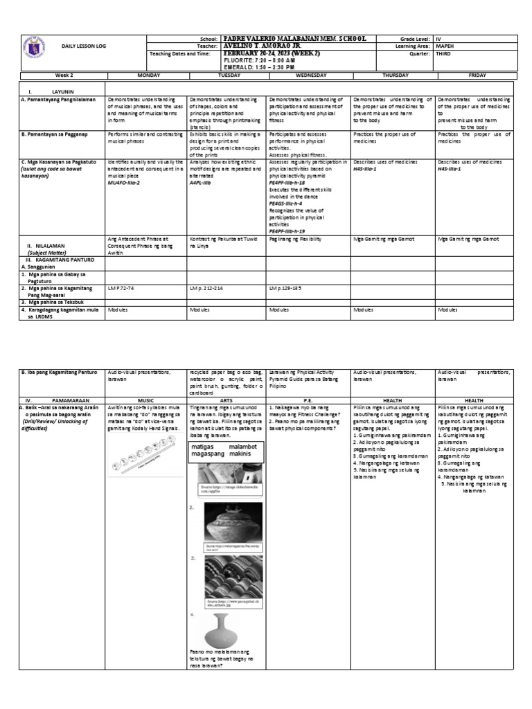 Padre Valerio Malabanan Mem. School Avelino T. Amorao Jr. FEBRUARY 20 ...