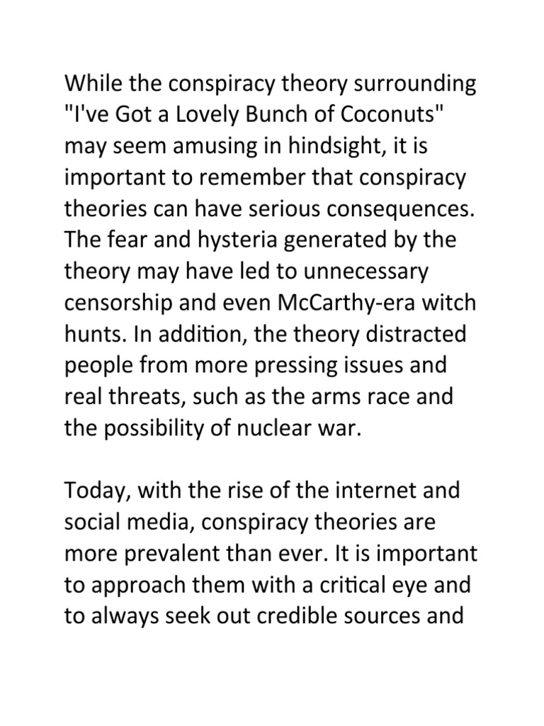 Critical Thinking on Conspiracy Theories | PDF