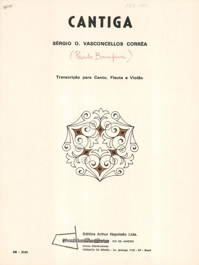 Corrêa, Sergio O. de Vasconcellos e Bomfim, Paulo - Cantiga | PDF