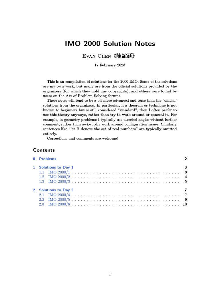 Imo 2000 Notes Pdf