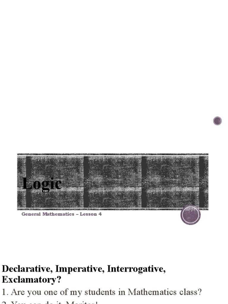 GenMath W4 Logic | PDF