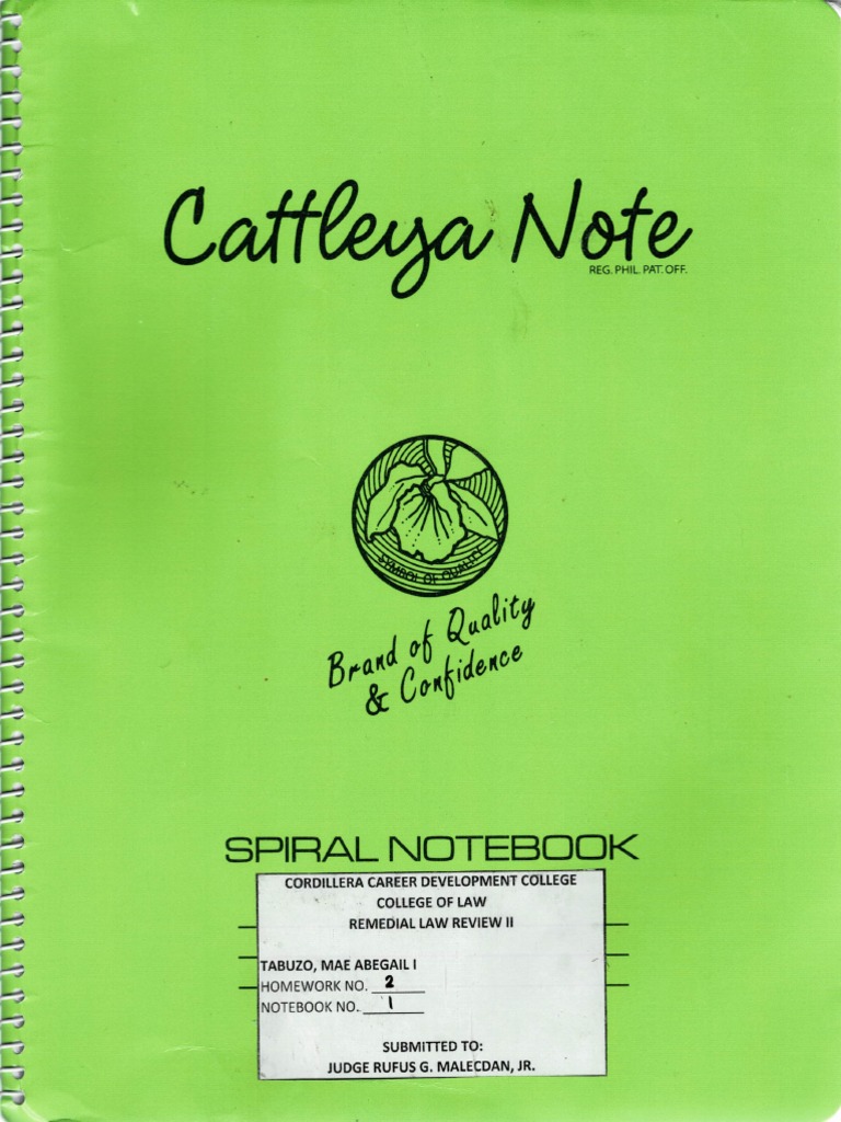 Rem Rev 2 HW 2 Notebooks 1-2 Tabuzo | PDF