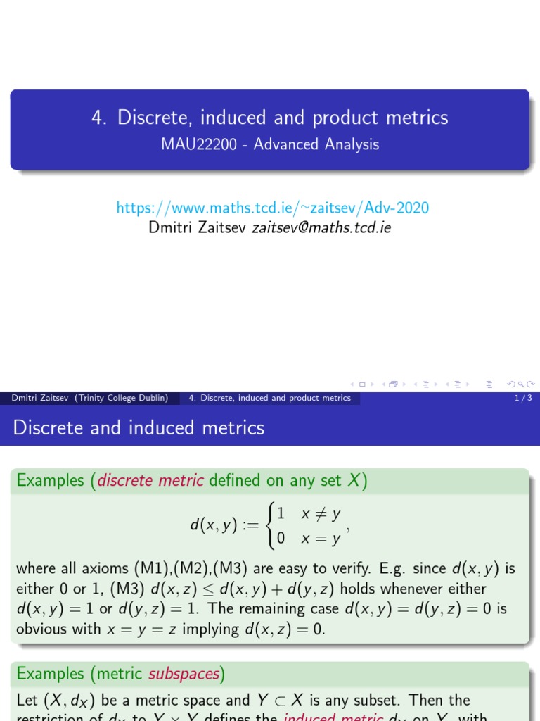 4-Discrete, Induced, Product | PDF