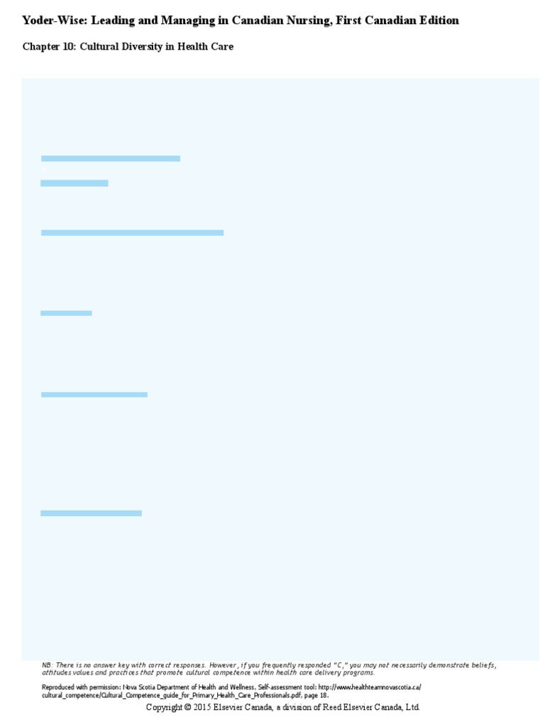 Unit 11 - Cultural Competence Self-Assessment Tool | PDF | Behavioural ...