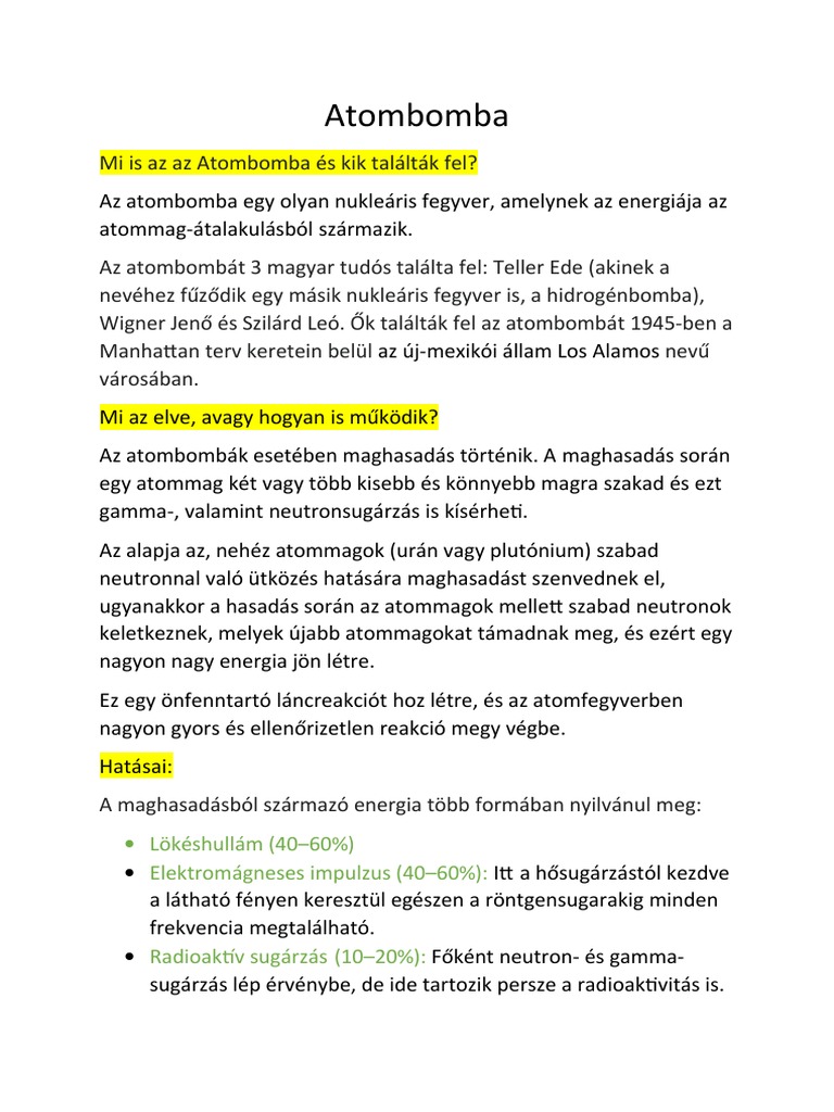 Atombomba | PDF